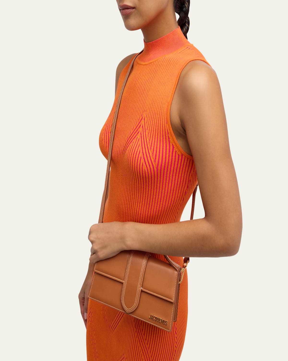 JACQUEMUS Jacquemus Le Grand Bambino Leather Crossbody Bag